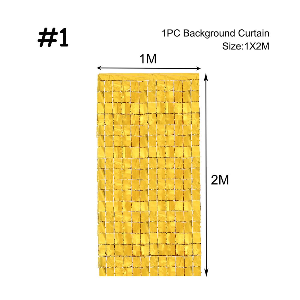 Square Foil Curtain Party Background Curtain Sequi... – Grandado