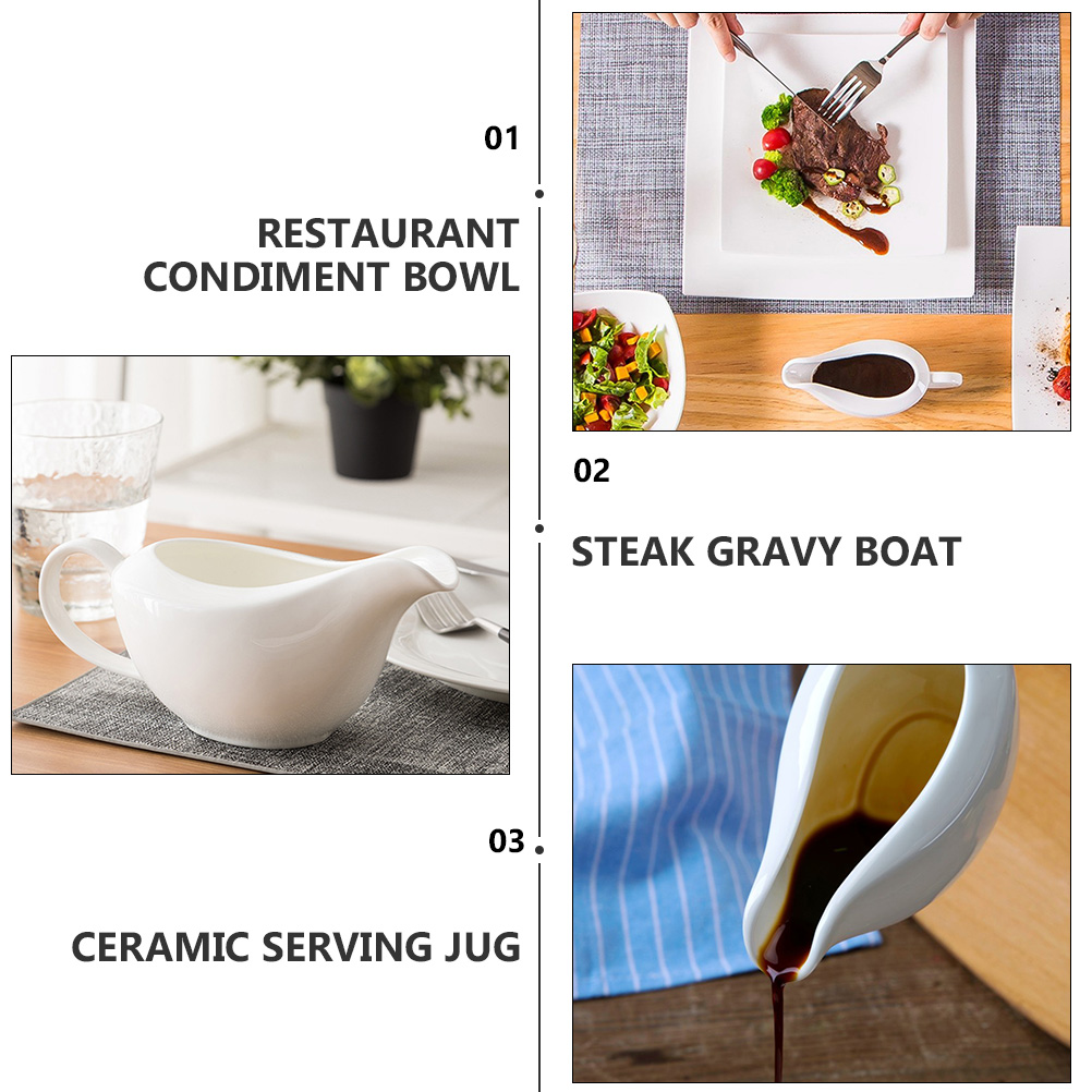 1pc Home Ceramic Gravy Boat Saucier Sauce Jug Seas... – Grandado