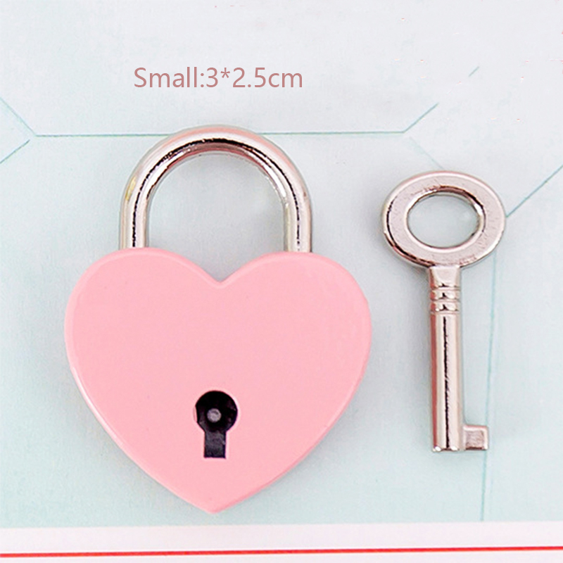 Antique Style Pink Love Padlock Portable Mini Cute... – Grandado