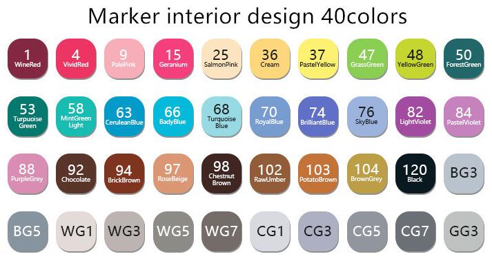 12/24/30/40/60/80 Color Markers Manga Drawing Mark... – Grandado