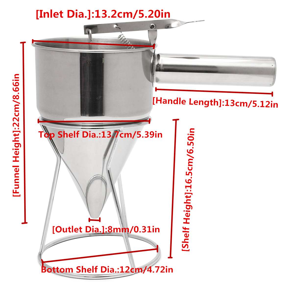 Stainless Steel Plunger Funnel with Funnel Drip Cr... – Grandado