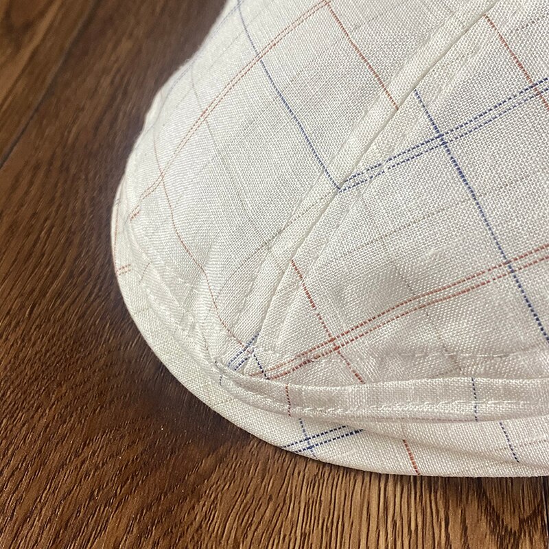 White Ivy Cap Grid Flat Caps For Men Women Summer ... – Grandado