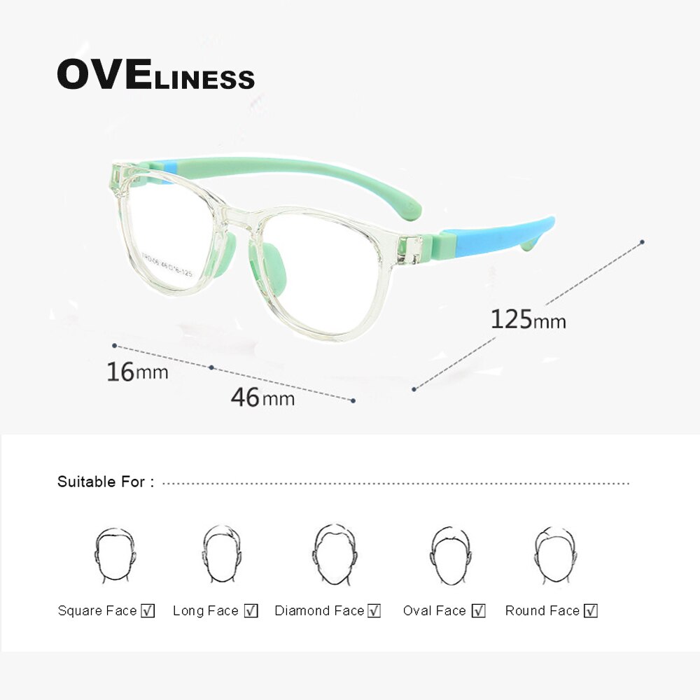 Optical Children eye Glasses Frame boy girl TR90 M... – Grandado