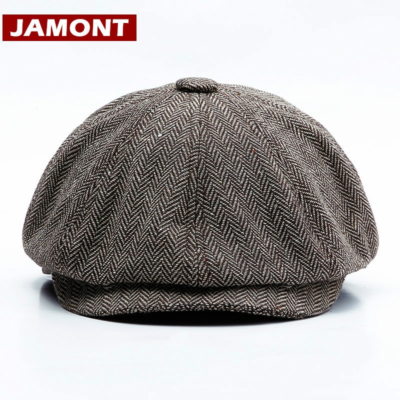 [JAMONT] Casual Newsboy Cap Men Women Tweed Octago... – Grandado