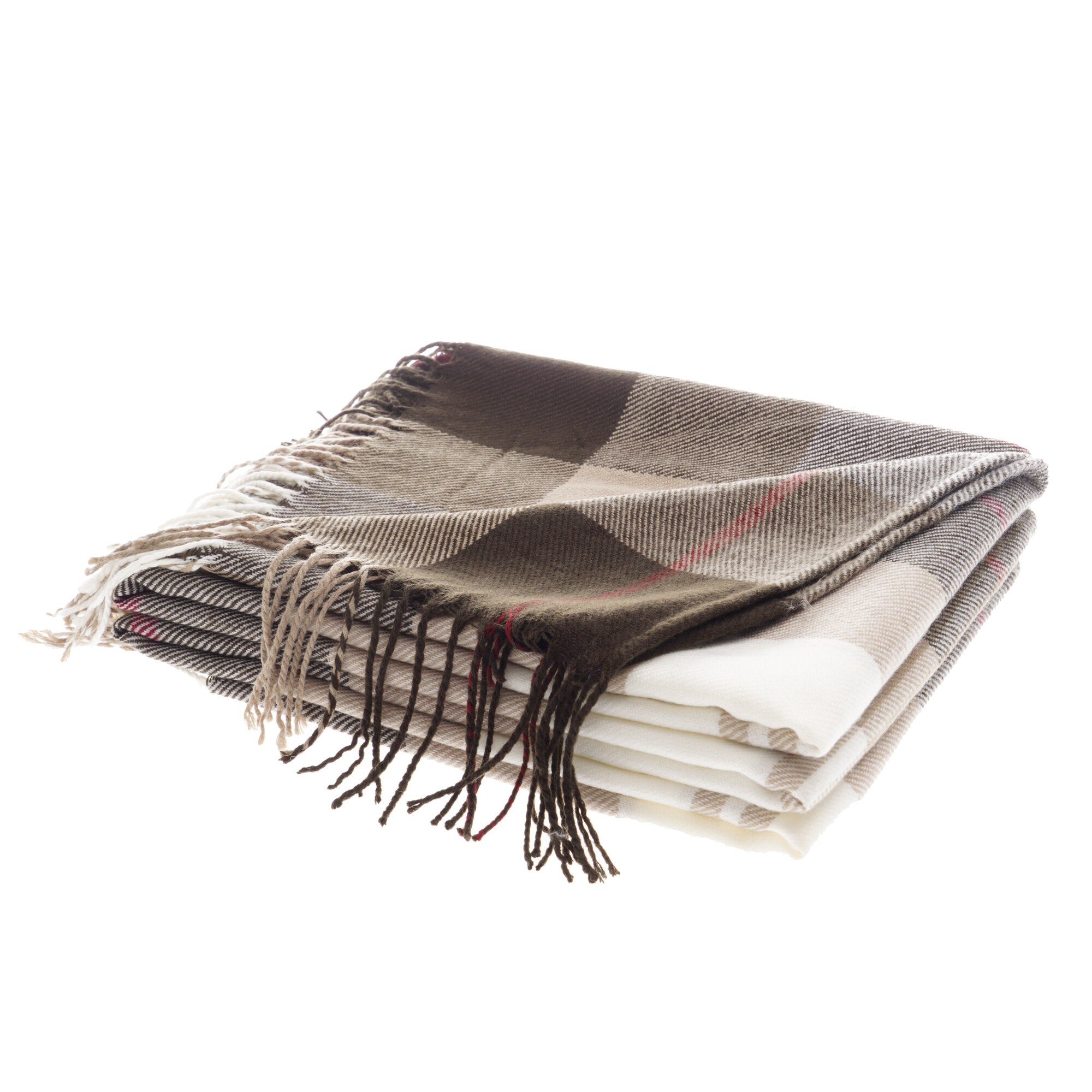 Buffalo plaid kollektion moderne ternet kvast-tæpp... – Grandado