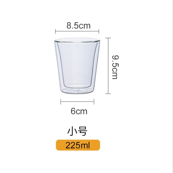 Heat Resistant Double Wall Glass Cup 200/250/350 M... – Grandado