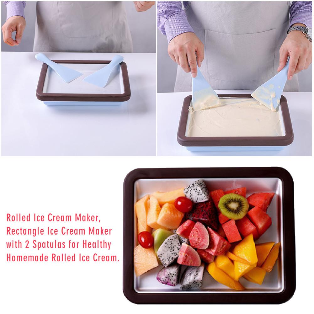 Rolled Ice Cream Maker, Rectangle Ice Cream Maker ... – Vicedeal
