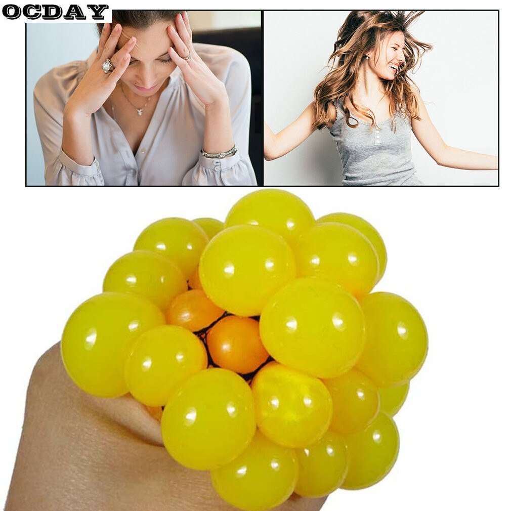 OCDAY Funny Anti Stress Face Reliever Grape Ball N... – Grandado