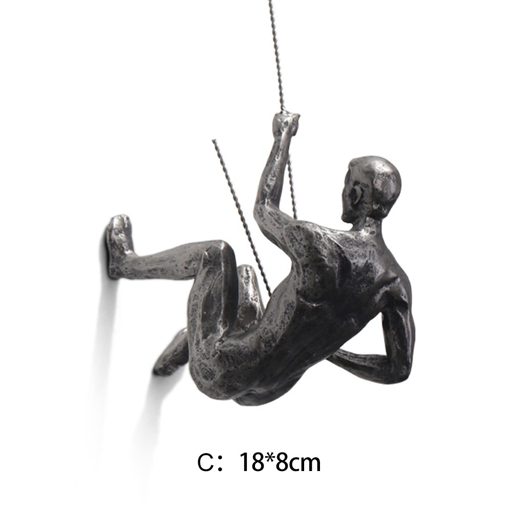 Climbing Man Resin Iron Wire Wall Hanging Decorati... – Vicedeal