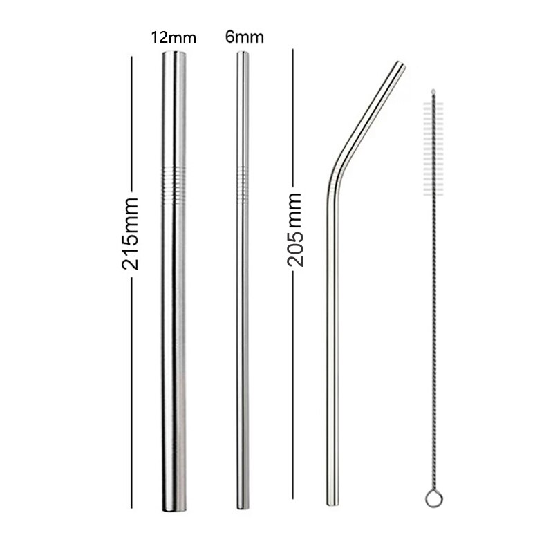 Roestvrij Staal Stro Set Eco Herbruikbare Rietjes ... – Grandado