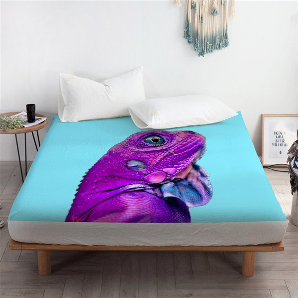 BeddingOutlet Lizard Fitted Bed Sheet Wild Animal ... – Grandado