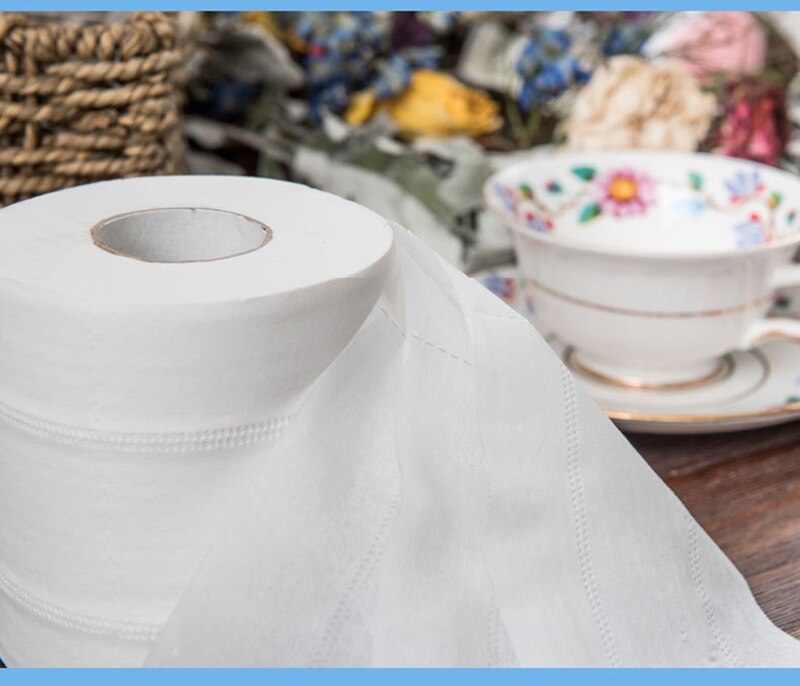 Four Layer White Toilet Tissue Hollow Wood Pulp Pa... – Grandado