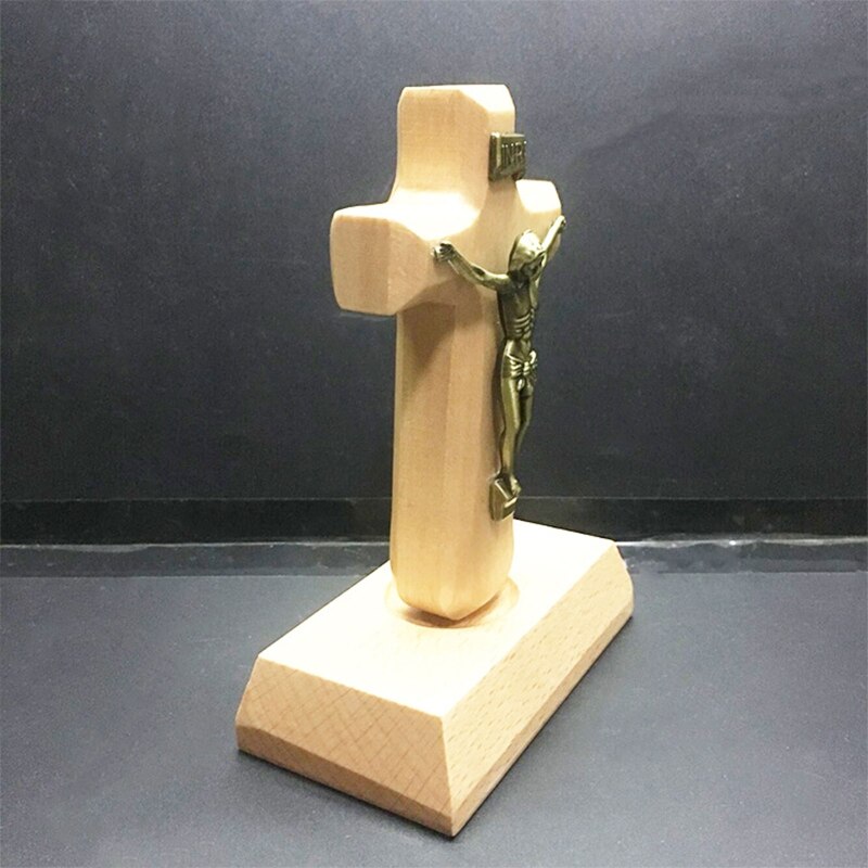 Small Holy Wood Standing Cross 5" Handmade Al... – Vicedeal