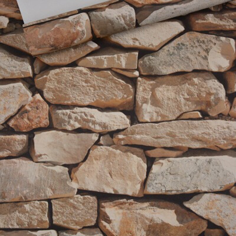 Retro 3D three-dimensional stone wallpaper simulat... – Grandado