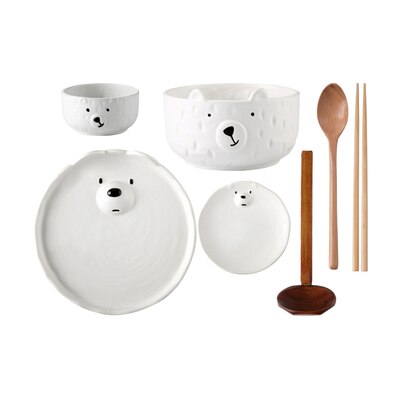 Ceramic Cartoon Plate Tableware Set Cute Girl Hear... – Vicedeal