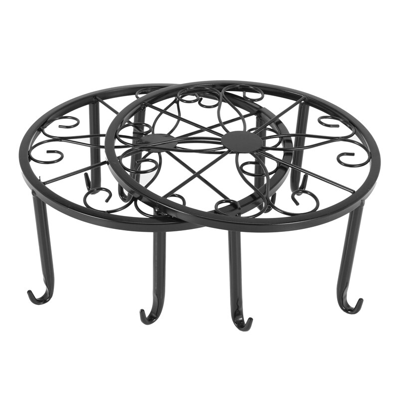 12-inch heavy pot plant stand, set of 2, art forge... – Grandado