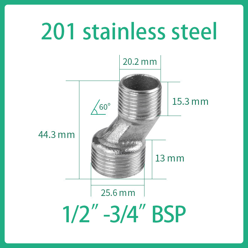 Stainless steel Reducer Fitting 1/4" 3/8 "1/2" 3/4... – Vicedeal