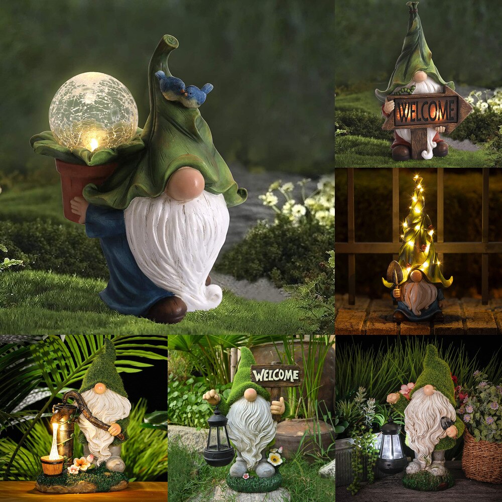 Resin Naughty Garden Gnome Solar Garden Light Funn... – Vicedeal
