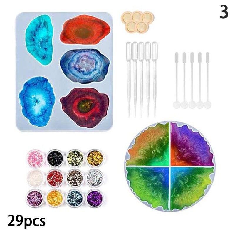 Diy Coaster Siliconen Mal Epoxy Hars Gieten Mallen... – Vicedeal