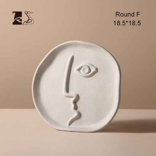 Nordic INS simple ceramic vase dry flower art face... – Grandado