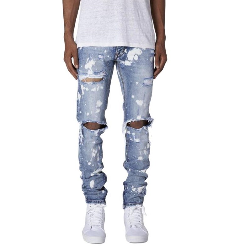 Men Summer Destroyed Ripped Jeans Hip-hop High Str... – Vicedeal