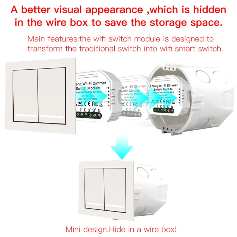 Led Dimmer Module Smart Leven/Tuya App Diy 2 Gang ... – Grandado