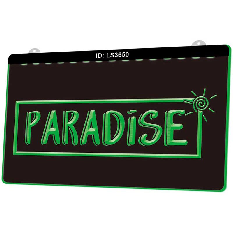 LS3650 Paradise 3D Engraving LED Light Sign Multip... – Vicedeal
