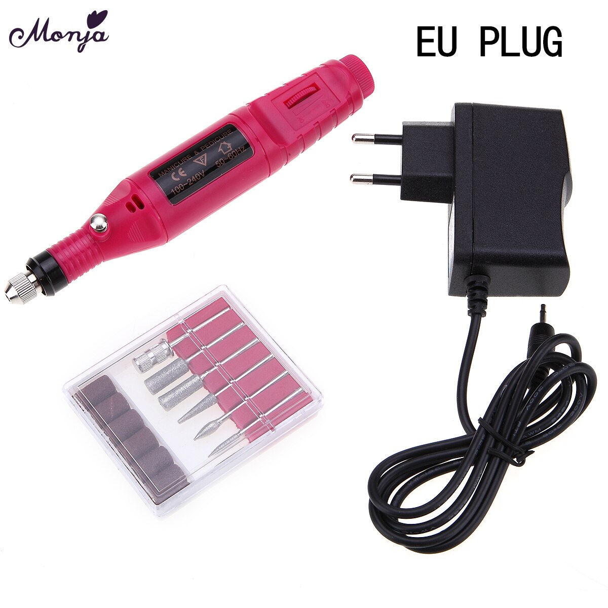 Monja EU Plug Electric Black Polishing Sanding Nai... – Grandado