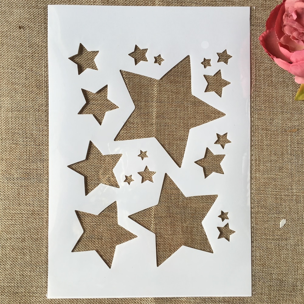 29cm A4 Shine Stars DIY Layering Stencils Wall Pai... – Vicedeal