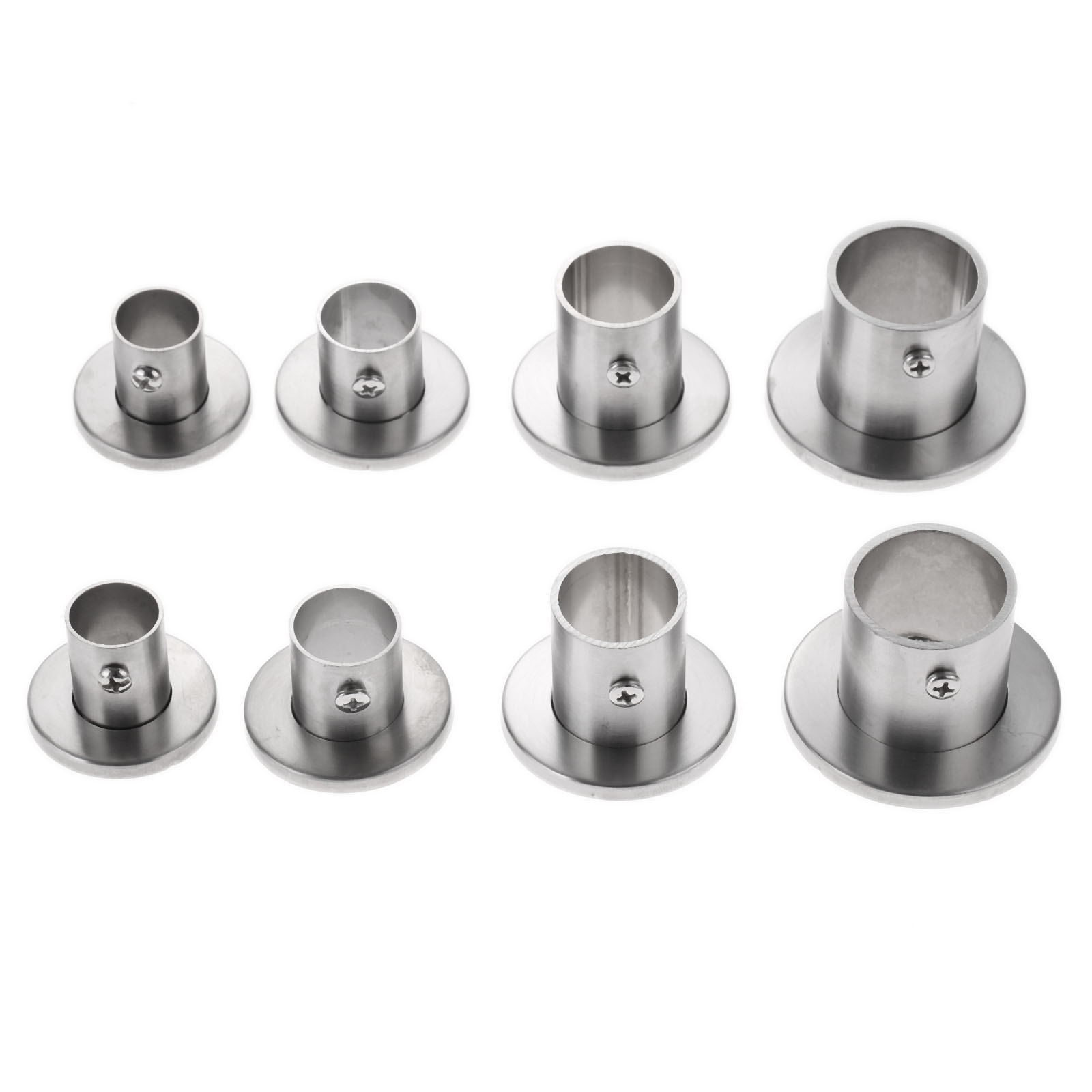 DRELD 2pcs Stainless Steel Wardrobe Closet Rod Fla... – Vicedeal