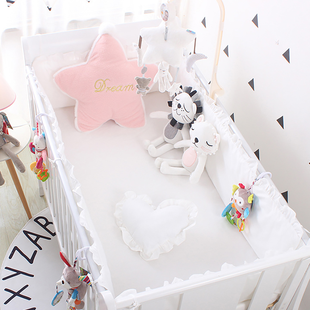 Baby Bumper Kind Veiligheid Barrière Bed Katoen Co... – Grandado