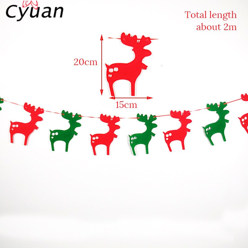 Cyuan Christmas Bunting Banners Kids Home DIY Garl... – Grandado