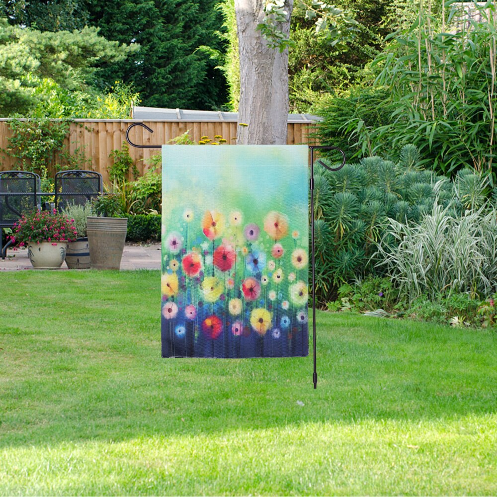 Watercolor Abstract Floral Garden Flag Banners for... – Vicedeal