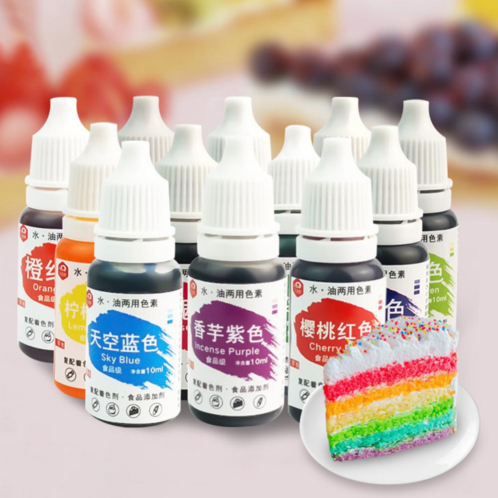 12 Colors Cake Food Coloring Set 10ml Natural Ink ... – Grandado