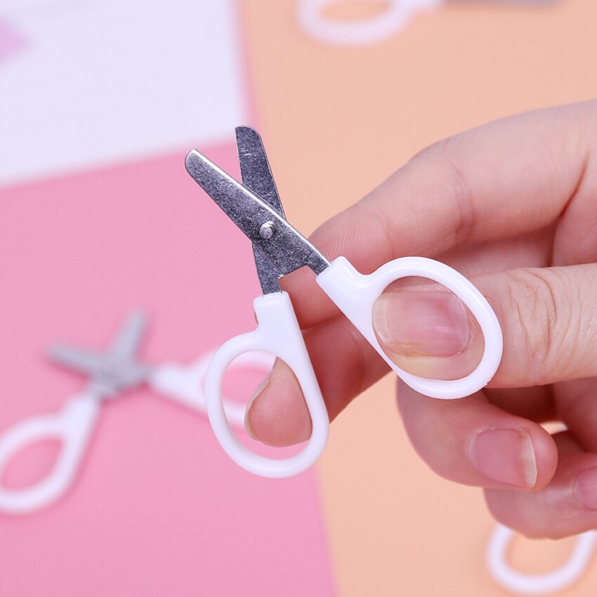 Mini Safety Round Head Plastic Scissors Student Ki... – Grandado