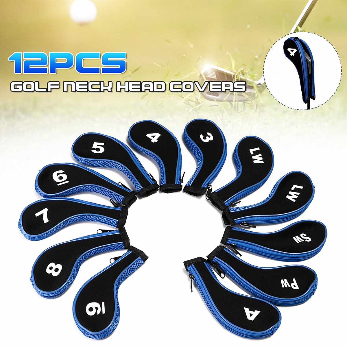 12Pcs Golfs Clubs Iron Head Covers Headcovers Prot... – Grandado