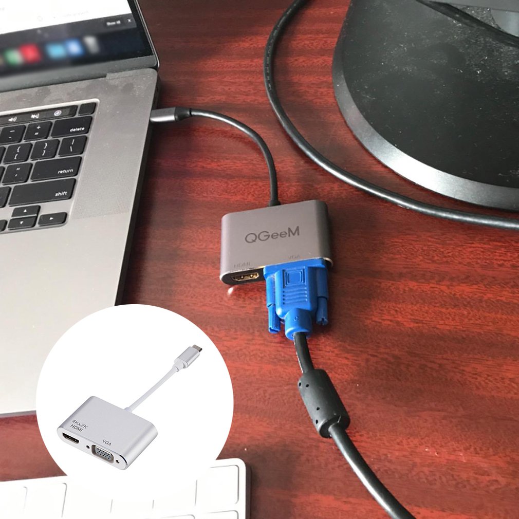 Type-C To HDMI+VGA Computer Monitor Docking Statio... – Vicedeal