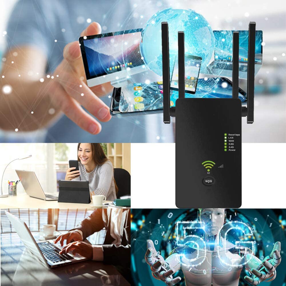 WiFi Extender Signal Booster Dual-Band AC1200 WiFi... – Grandado