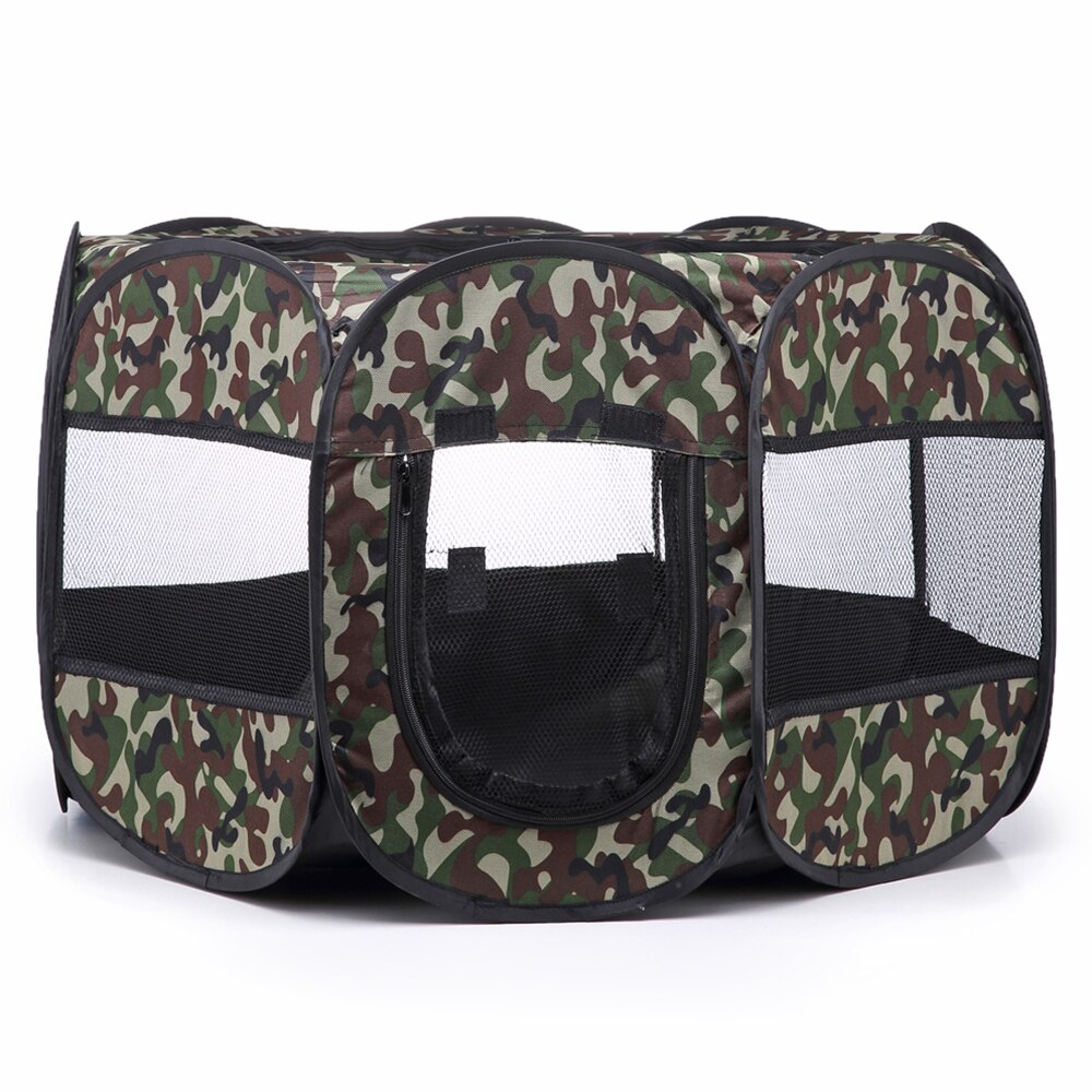Camouflage Portable Folding Dog Kennel Outdoor Ind... – Grandado