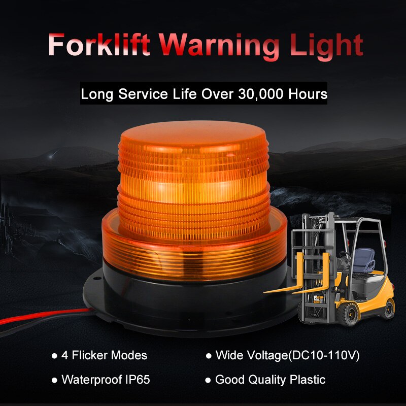 10-110V IP65 Waterproof Amber Strobe Warning Light... – Grandado