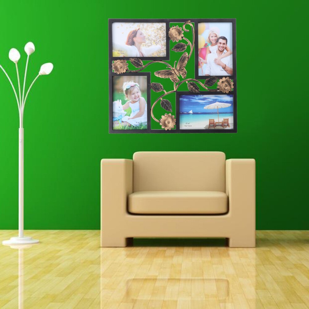 Decorative 4 Opening Wall Hanging Photo Frame with... – Grandado