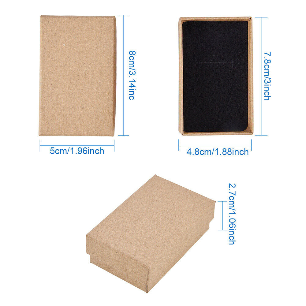 24PCS Kraft Paper Box Small Kraft Paper Jewelry Bo... – Vicedeal
