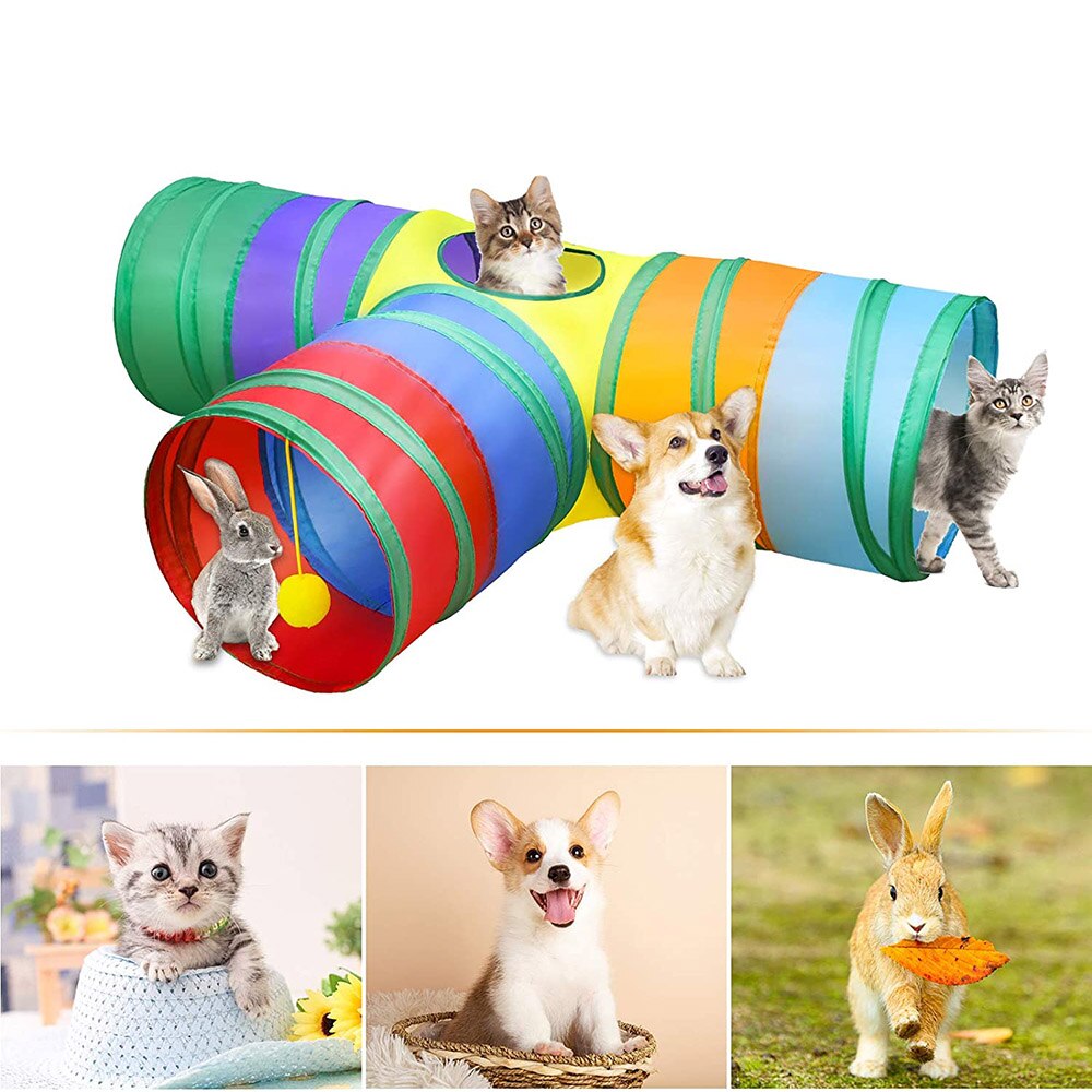 21 PCS Cat Kitten Toys Set, Collapsible Cat Tunnel... – Grandado