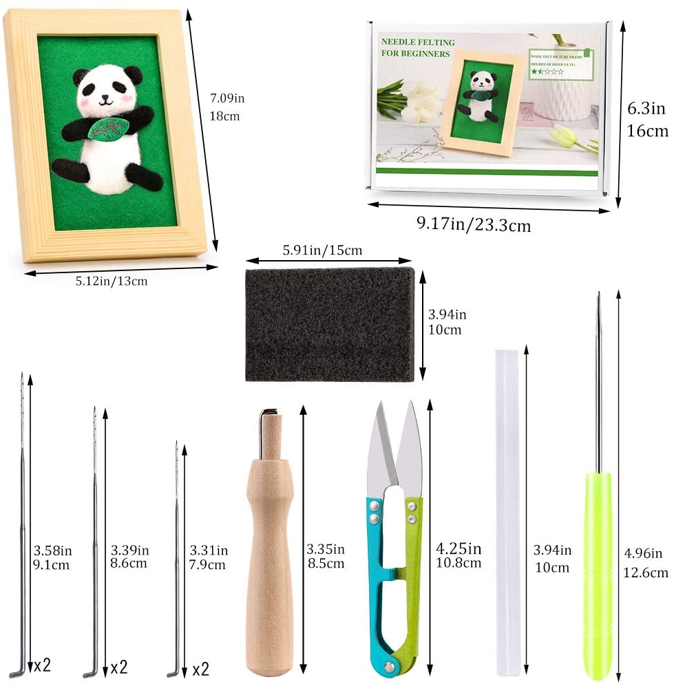 LMDZ Wool Felt Needle Poked Kitting Kit Beginner, ... – Vicedeal