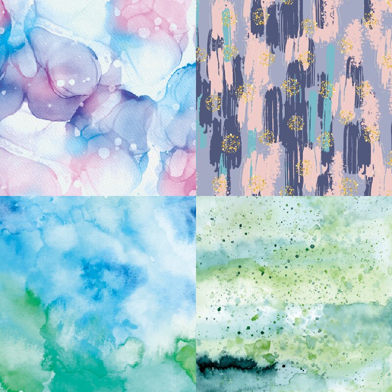 Papel de tinta colorida retrô para scrapbooking, 2... – Grandado