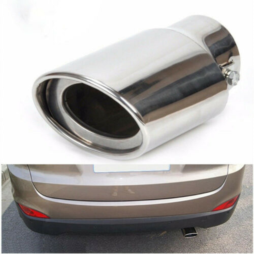 Universele Auto Chrome Rvs Rear Ronde Uitlaatpijp ... – Grandado