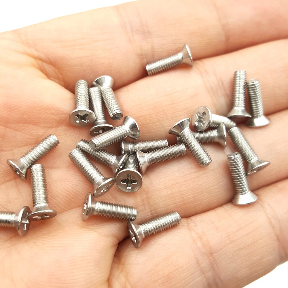 50 PC 304 Rvs M3 * 10mm Platte Phillips Schroef – Vicedeal