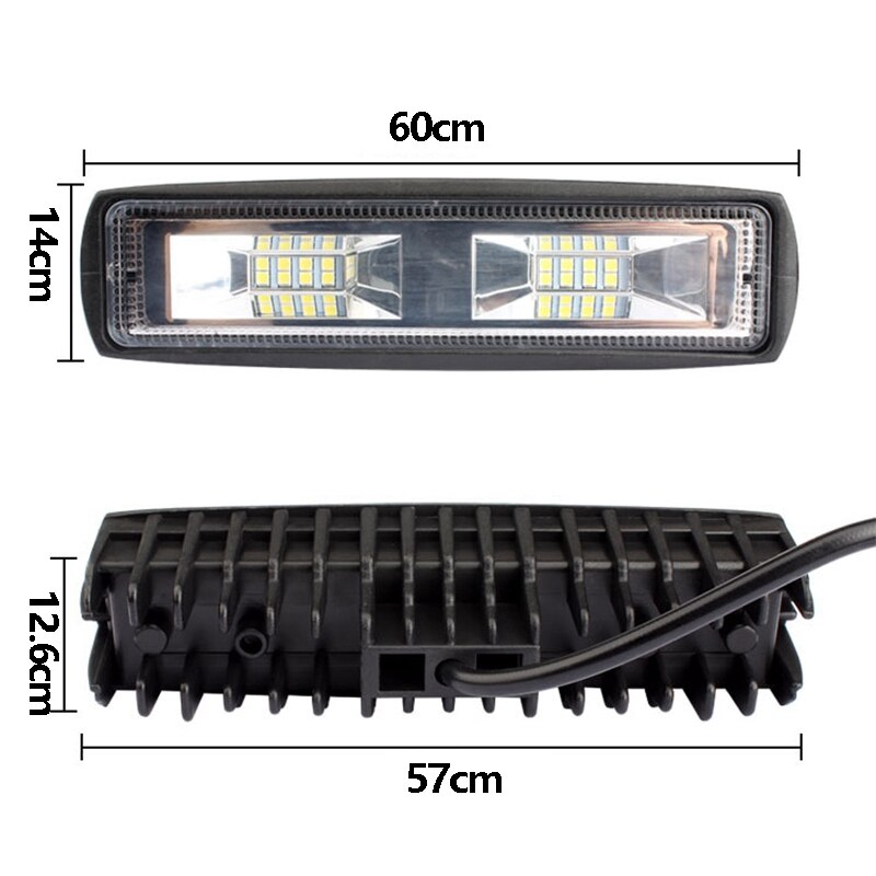 2X 6 Inch Led Auto Werklamp 48W Rijden Strip Licht... – Grandado