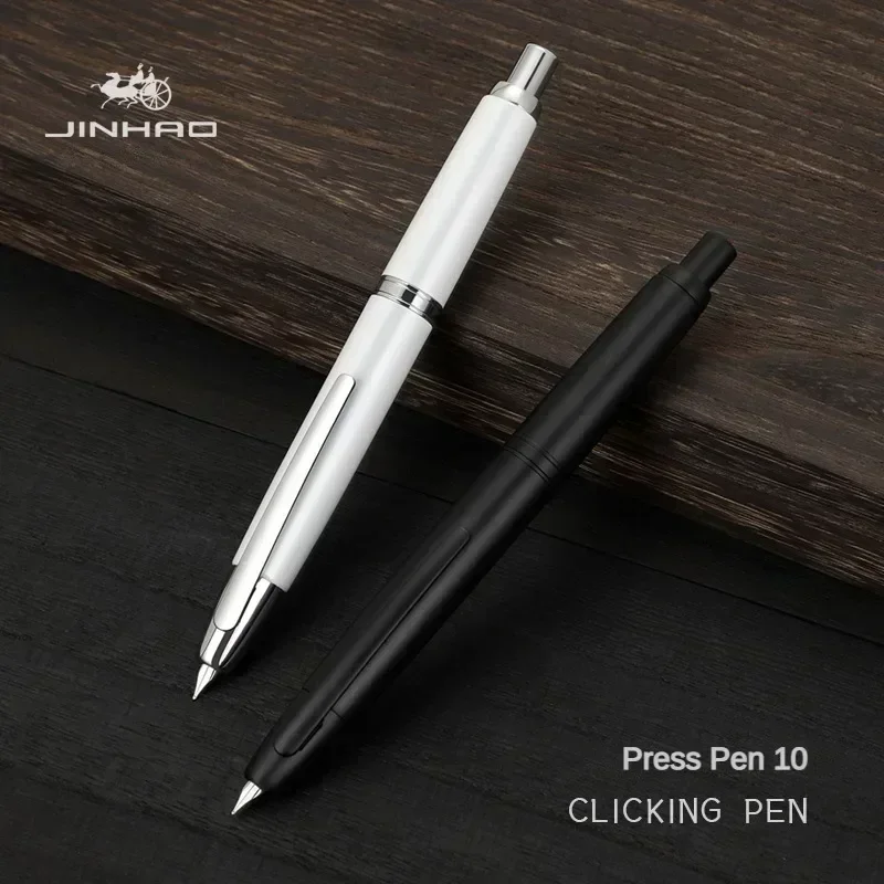 JINHAO 10 Press Fountain Pen Retractable EF F Meta... – Grandado