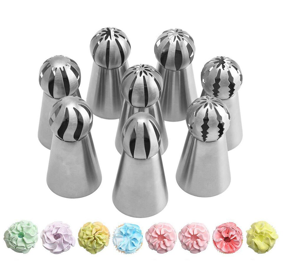 8Pcs Cake Decorating Icing Piping Tip Set Decorati... – Grandado